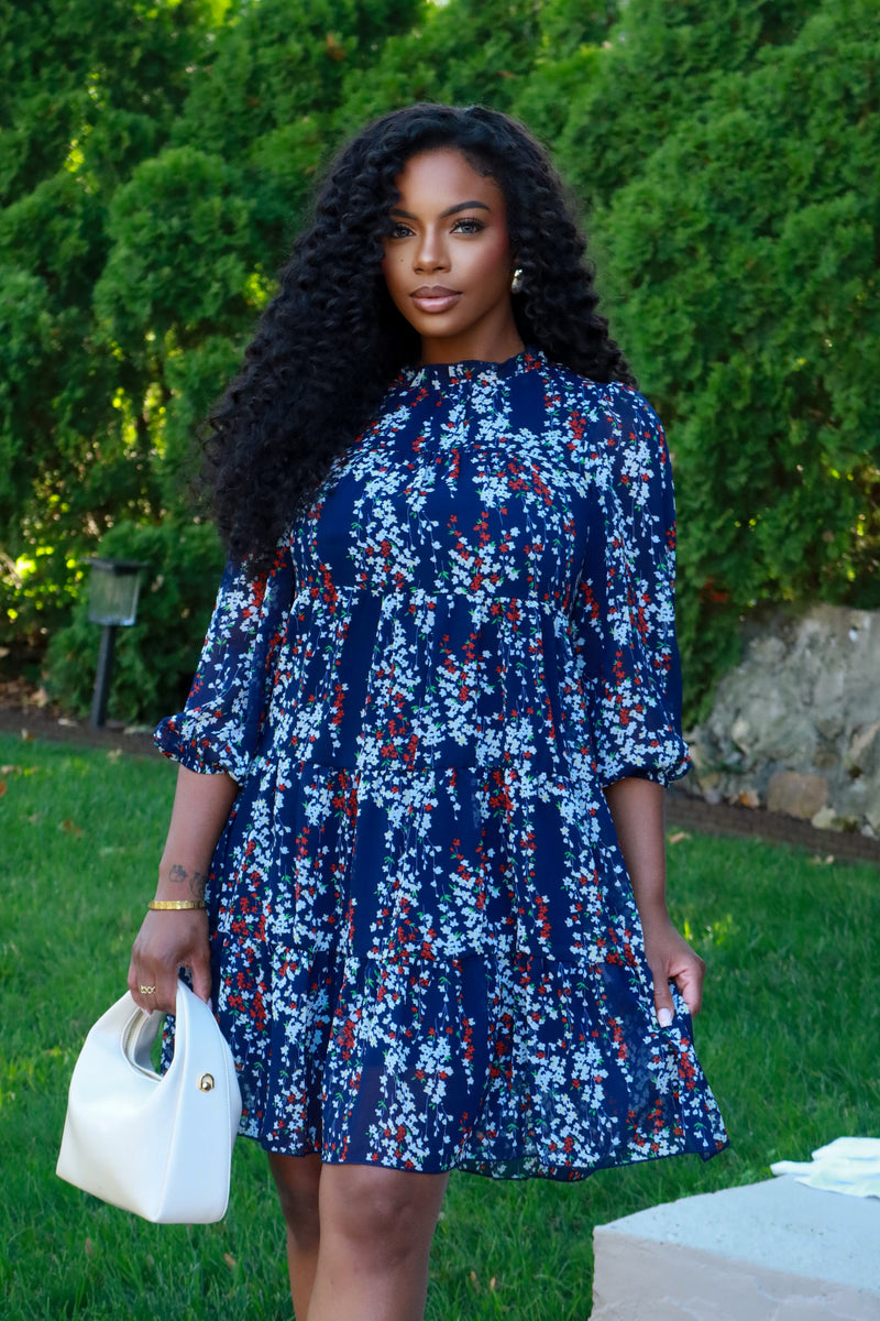 Priya Mini Dress (Navy) | Fitz Clothing