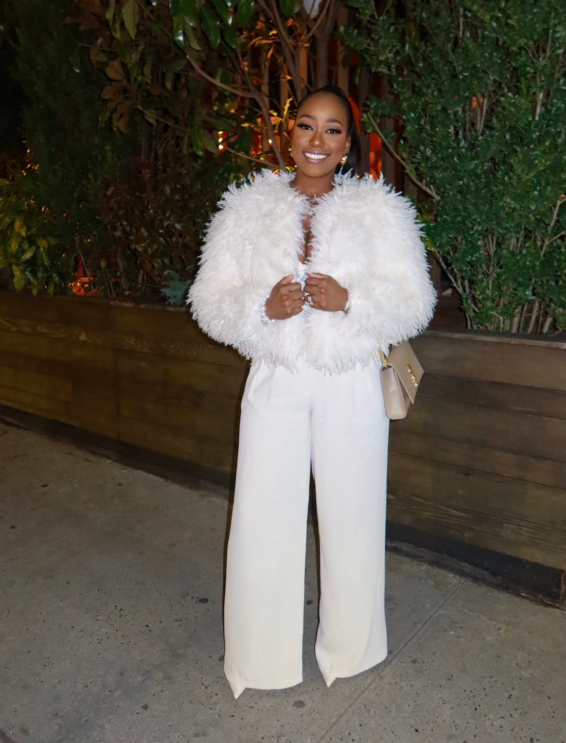 Boss Up Fur Jacket (Cream) | Fitz Clothing